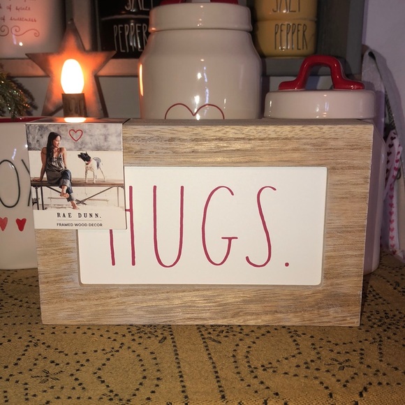 Rae Dunn | Holiday | Rae Dunn Hugs Wood Sign | Poshmark